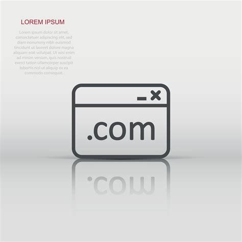 icono de dominio del sitio web en estilo plano dirección de