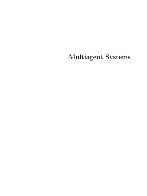 multiagent systems a modern approach to distributed artificial intelligence compress pdf