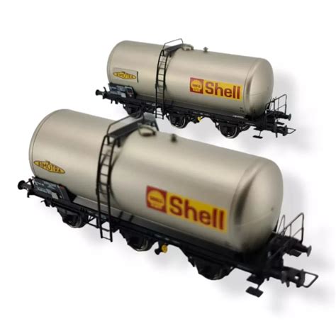 Set 2 Wagons Citernes JOUEF 6223 Shell Simotra HO 1 87 SNCF