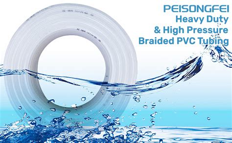 Amazon 3 4 ID X 1 OD 10 Ft High Pressure Braided Clear PVC