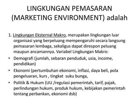 PPT MEMAHAMI LINGKUNGAN PEMASARAN PowerPoint Presentation Free