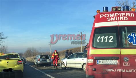 Carambol cu patru mașini la ieșire din municipiul Vaslui FOTO