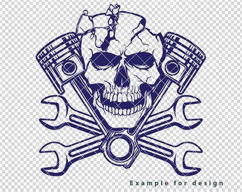 Skull Mechanic Svg Repair Tools Svg Skull Svg Wrench Svg Etsy