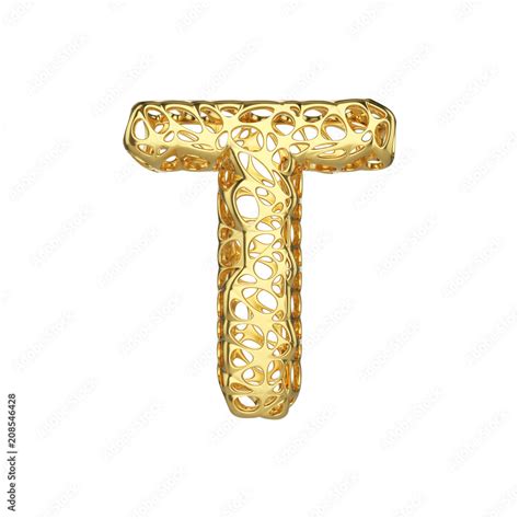 The Letter T In Gold