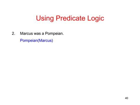 knowledge representation and predicate logic ppt
