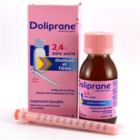 Doliprane Sirop Sans Sucre Paracetamol Flacon De Ml Douleurs