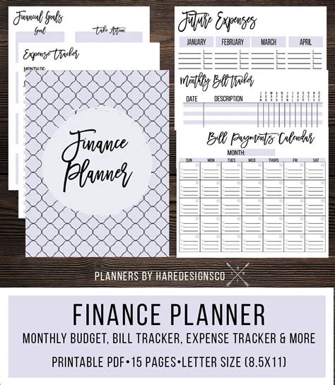 Printable Finance Planner Printable Budget Planner Planner Printable