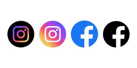 Conjunto De Instagram De Redes Sociales Icono De Facebook Vector