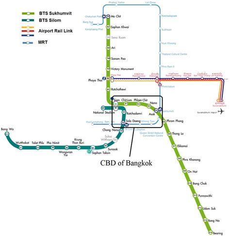 Map Of Mass Transit Systems In Bangkok Source Bangkok Maps