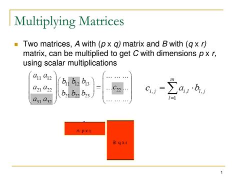 ppt multiplying matrices powerpoint presentation free download id 1303211