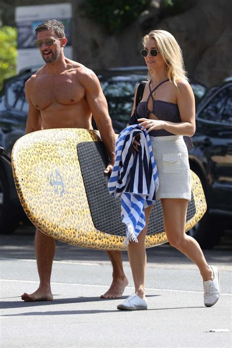 Anna Heinrich In Bikini And Tim Robards Pictured At The Beach In Sydney