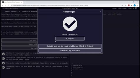 Basic Javascript 105111 Generate Random Whole Numbers Within A Range Freecodecamp Youtube