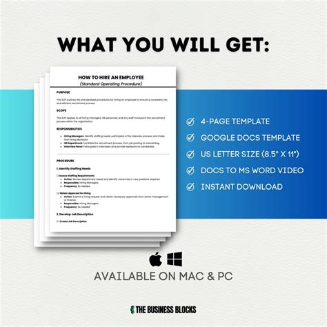 How To Hire An Employee SOP Template Employee Onboarding SOP Employee