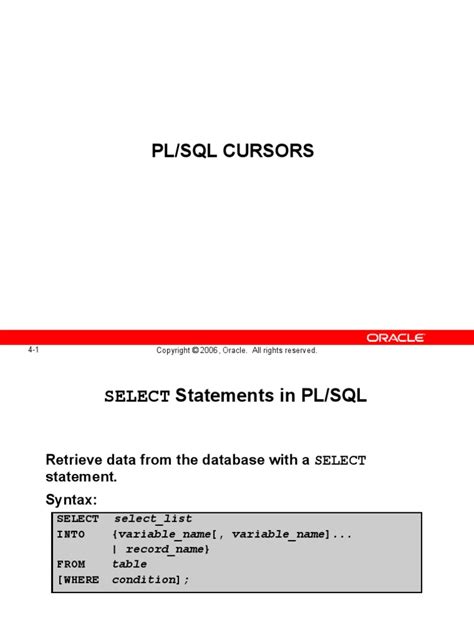 pl sql les04 cursors pdf pl sql control flow