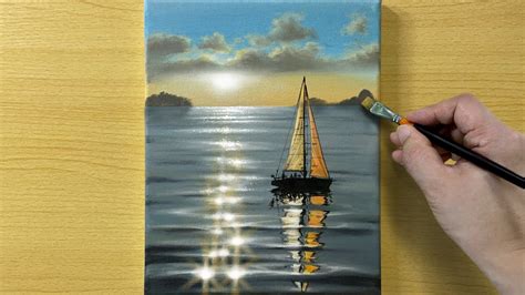 Sunrise Seascape Acrylic Painting For Beginners STEP By STEP 218