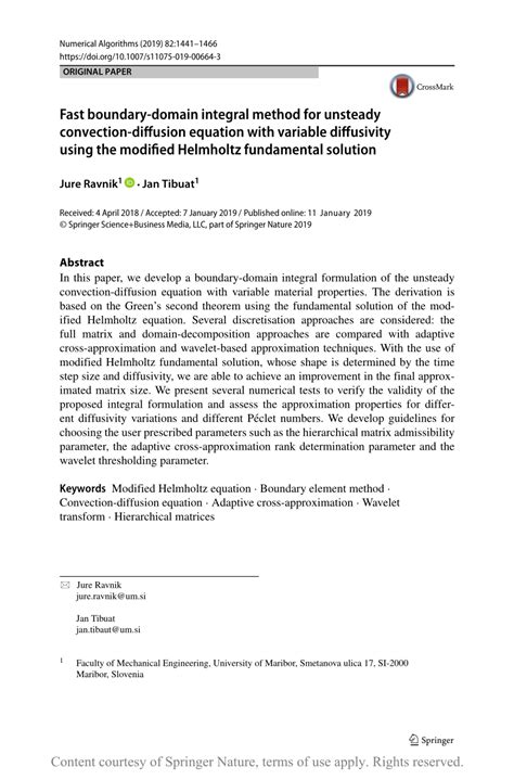 fast boundary domain integral method for unsteady convection diffusion equation with variable