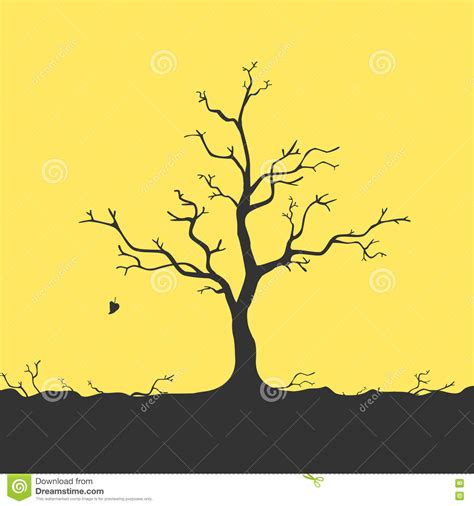 Tree Without Leaves Vector Illustration Stock Vector Illustration Of
