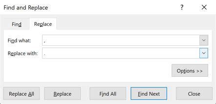 Point To Comma Excel