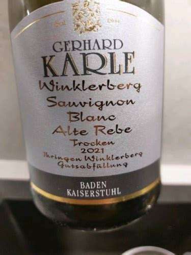 Gerhard Karle Winklerberg Alte Rebe Sauvignon Blanc Trocken Vivino US