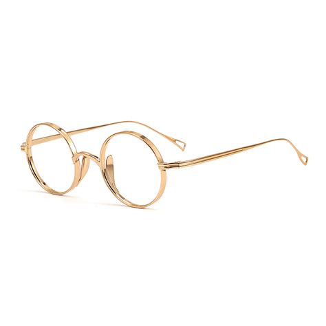 Reines Titan Brille Rahmen Männer retro Runde Bril Grandado
