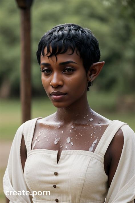 Very Short Hair Elf Ears White Hair Hentai Ai Porn