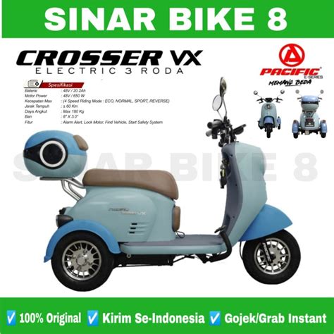 PROMO TERBATAS Sepeda Motor Listrik PACIFIC CROSSER VX Electric E Bike