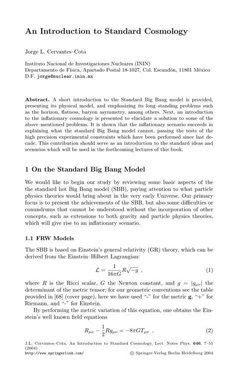 pdf an introduction to standard cosmology