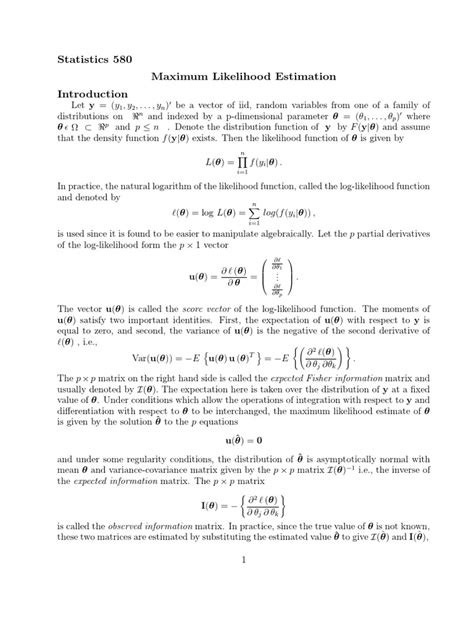 s09mle pdf pdf mathematical optimization matrix mathematics