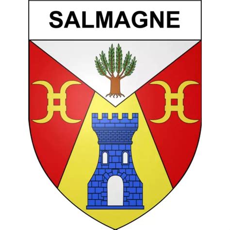 SALMAGNE 55 VILLE sticker blason écusson autocollant adhésif EUR 6 99