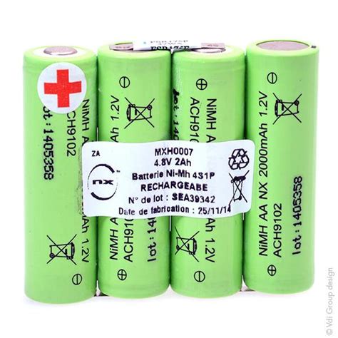 Batterie Nimh 4x Aa Nx 4s1p St1 4 8v 2000mah S