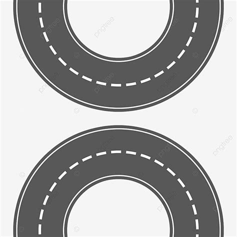 Two Roads In The Shape Of Circles Circle Road Png And Psd