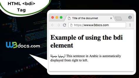 Html Bdi Tag Learn Html W Docs