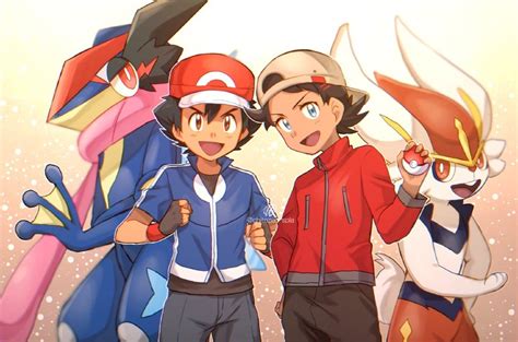 Ash Ketchum Goh Cinderace Greninja And Ash Greninja Pokemon And 3