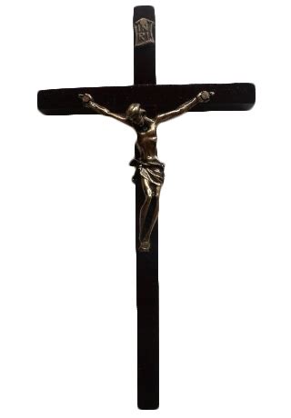 KRZYŻ WISZĄCY NA ŚCIANĘ DREWNIANY CIEMNY 13956746097 Allegro pl