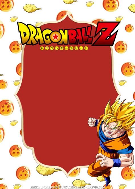 FREE 14 Dragon Ball Canva Birthday Invitation Templates2024