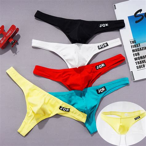 Strings érotiques doux pour hommes slips Sexy de couleur unie taille