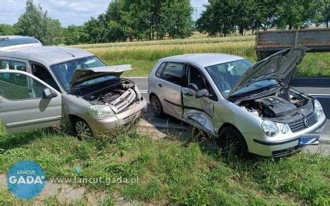Zderzenie aut na DW881 Łańcut GADA wypadek sonina markowa Sonina