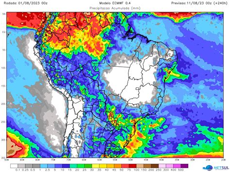Previs O Do Tempo Tend Ncia De Chuva Para Dez Dias
