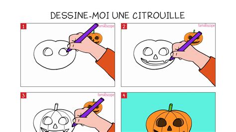 Apprendre à dessiner une citrouille en 3 étapes
