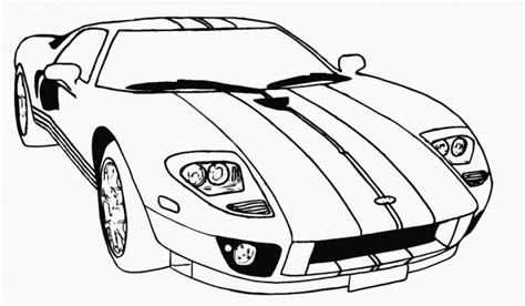 Coloriage Auto De Course Mustang Dessin Gratuit Imprimer