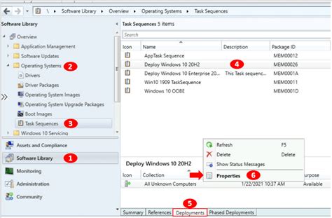 Sccm Task Sequence Available Deployment Options In Distribution Points Tab Configmgr Device
