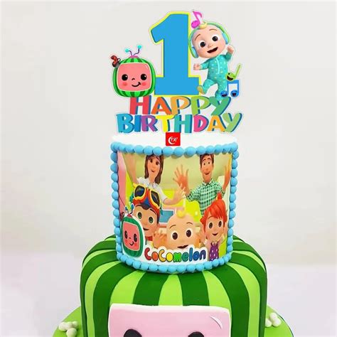 Cocomelon Edible Cupcake Toppers Ba Birthday Cake Topper Off