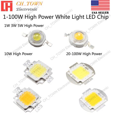 High Power 1W 3W 5W 10W 20W 30W 50W 100W White SMD LED COB Chip Lights