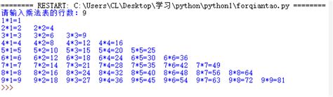 采用python实现输出九九乘法表的三种方式 按格式输出九九乘法表python csdn博客