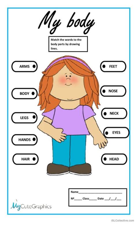 1 004 Body Parts English ESL Worksheets Pdf Doc