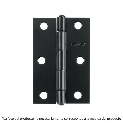 Bisagra Cuadrada 4 Acero Negro Plana Hermex Bisagras Cuadradas 46709