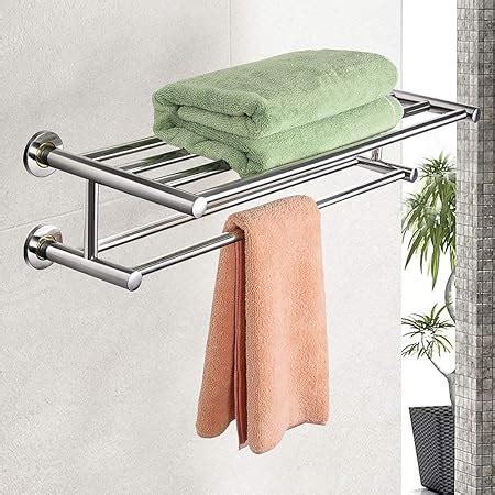 Chrome Bathroom Wall Shelf With Towel Rail Semis Online
