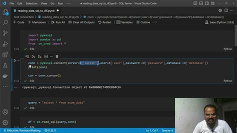how to load data from sql server to python dataframe python programming coding datascience