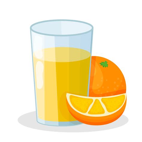 Jugo De Naranja Saludable Desayuno Icono En Estilo De Dibujos