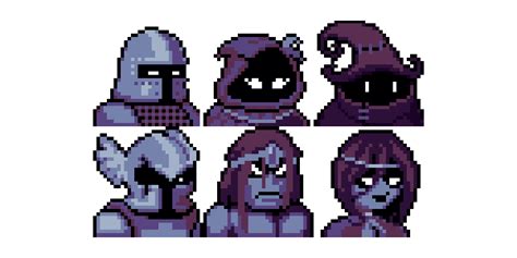 Roguelike Raven 2D Retro PixelArt Tileset And Sprites Heroes